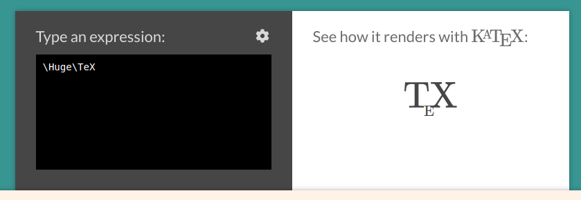 \TeX is rendered incorrectly with \Huge and \footnotesize things ...