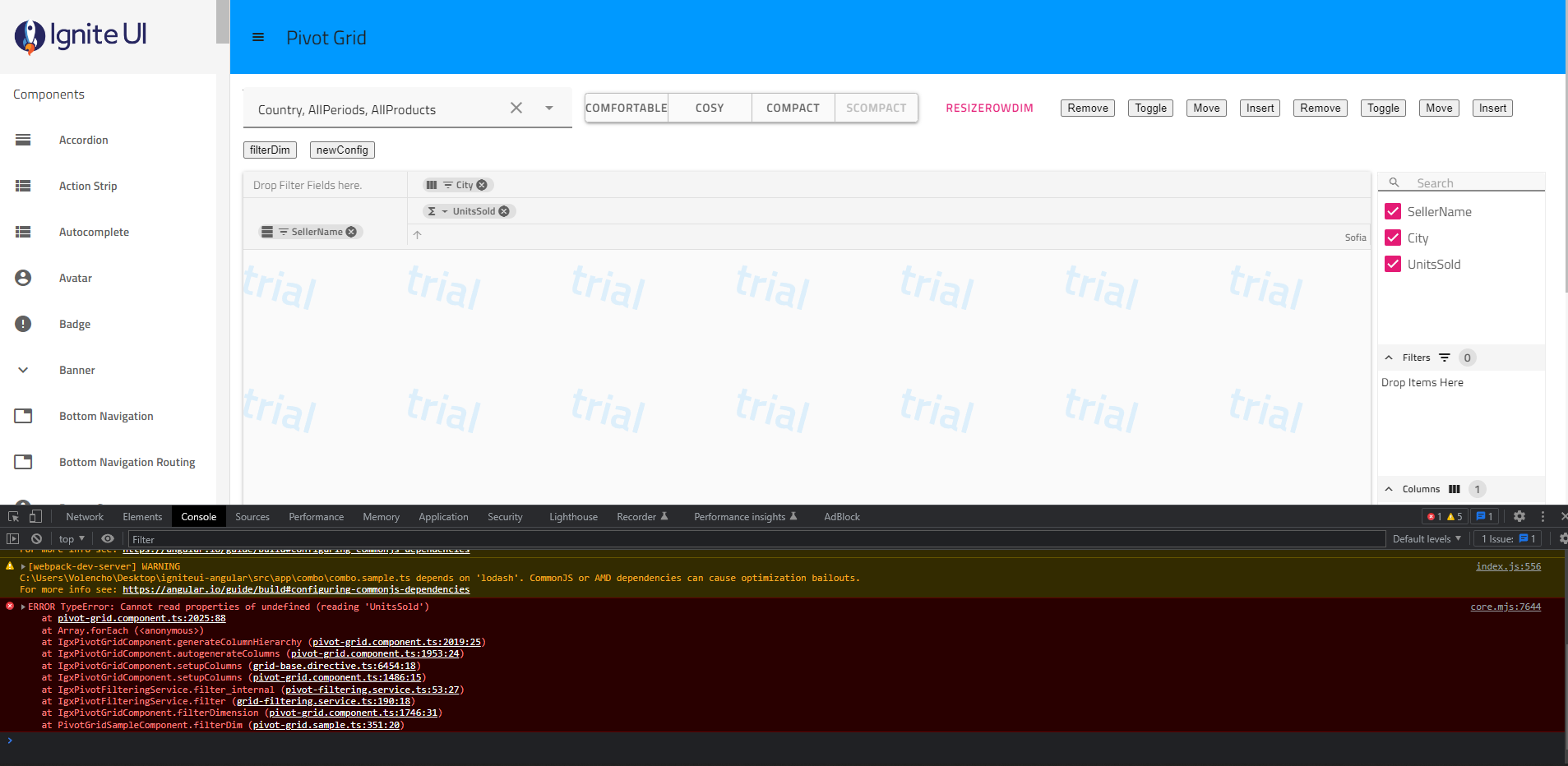 Grid Miscellaneous Bugs 🐛 · Issue 12128 · Igniteui Igniteui Angular · Github