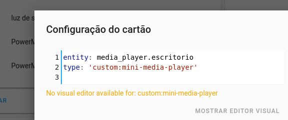 No visual editor available for: custom:mini-media-player · Issue #250 · kalkih/mini-media-player ...