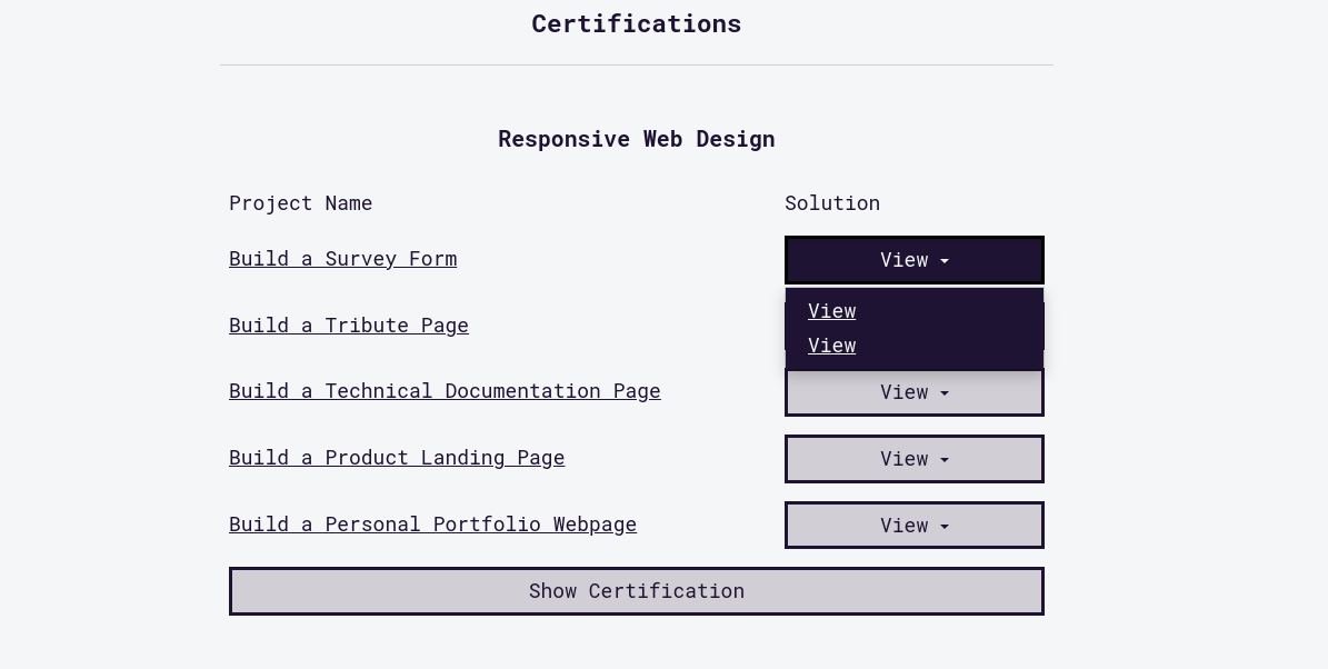 Showing both options as view in selection menu while claiming certificate · Issue #47871 ...