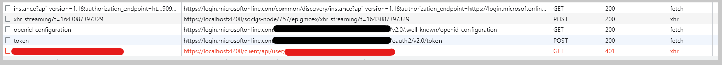 MSAL Interceptor not adding bearer token to the API call after authenticated from AD · Issue ...
