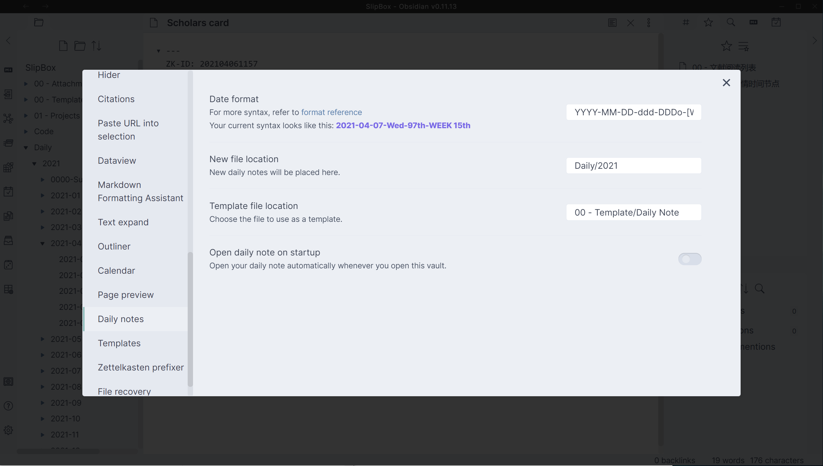 Can't open daily note · Issue #171 · liamcain/obsidian-calendar-plugin · GitHub