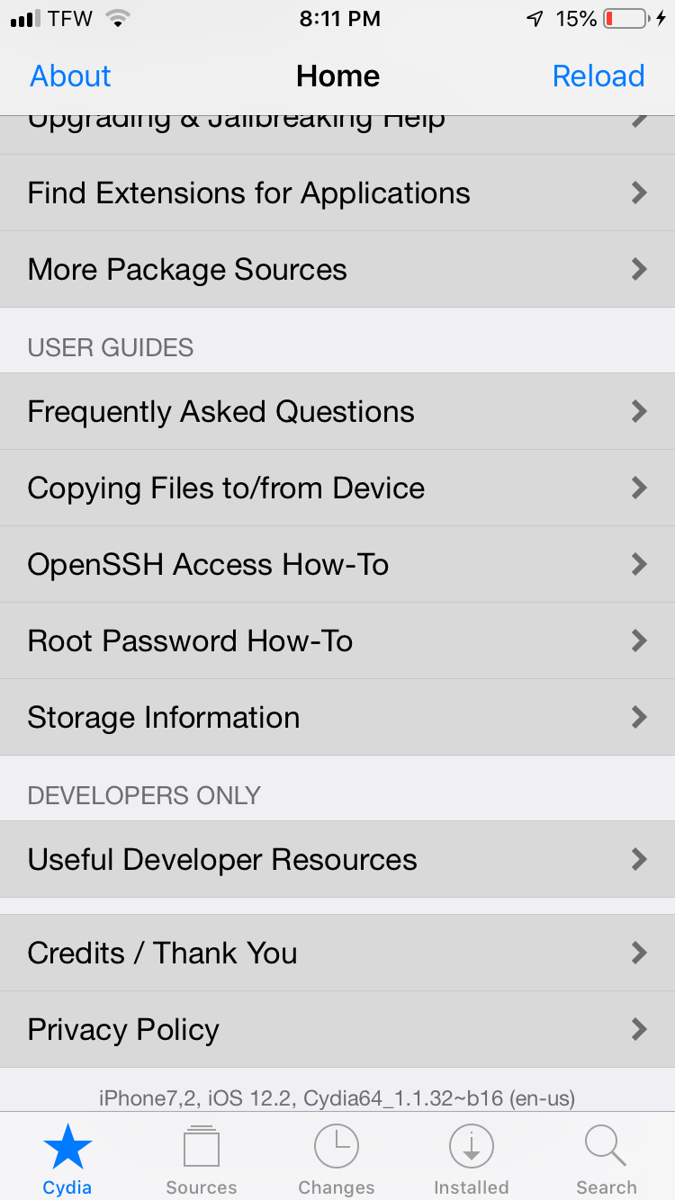 Cydia menu won’t work properly · Issue #1253 · pwn20wndstuff/Undecimus ...