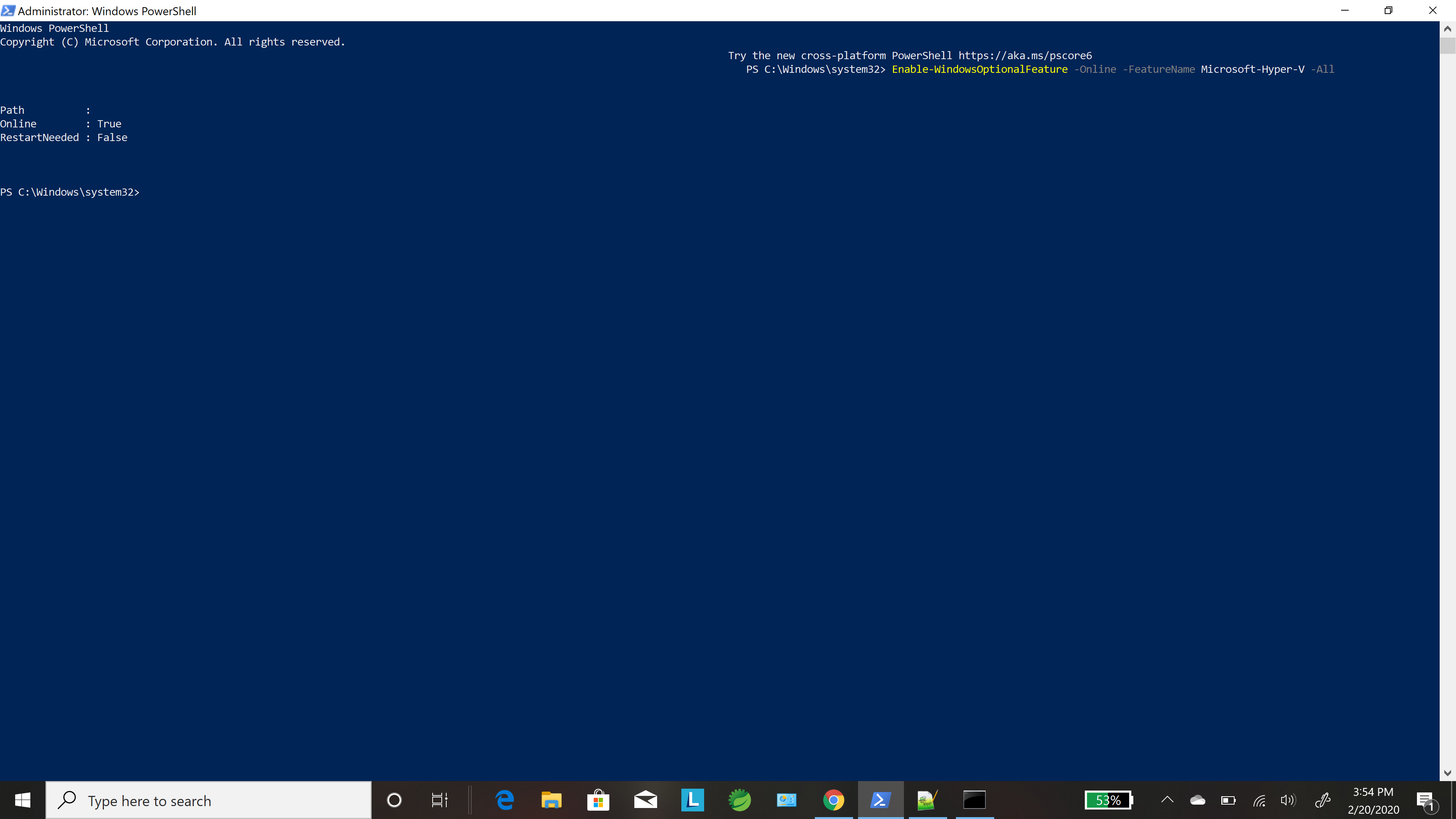 getting The Hyper-V Virtual Machine Management Service (VMMS) is not running. when running ...