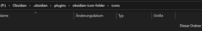 Icon Folder work only with .obsidian, not with a custom config folder (for example .odsidian_Uwe ...