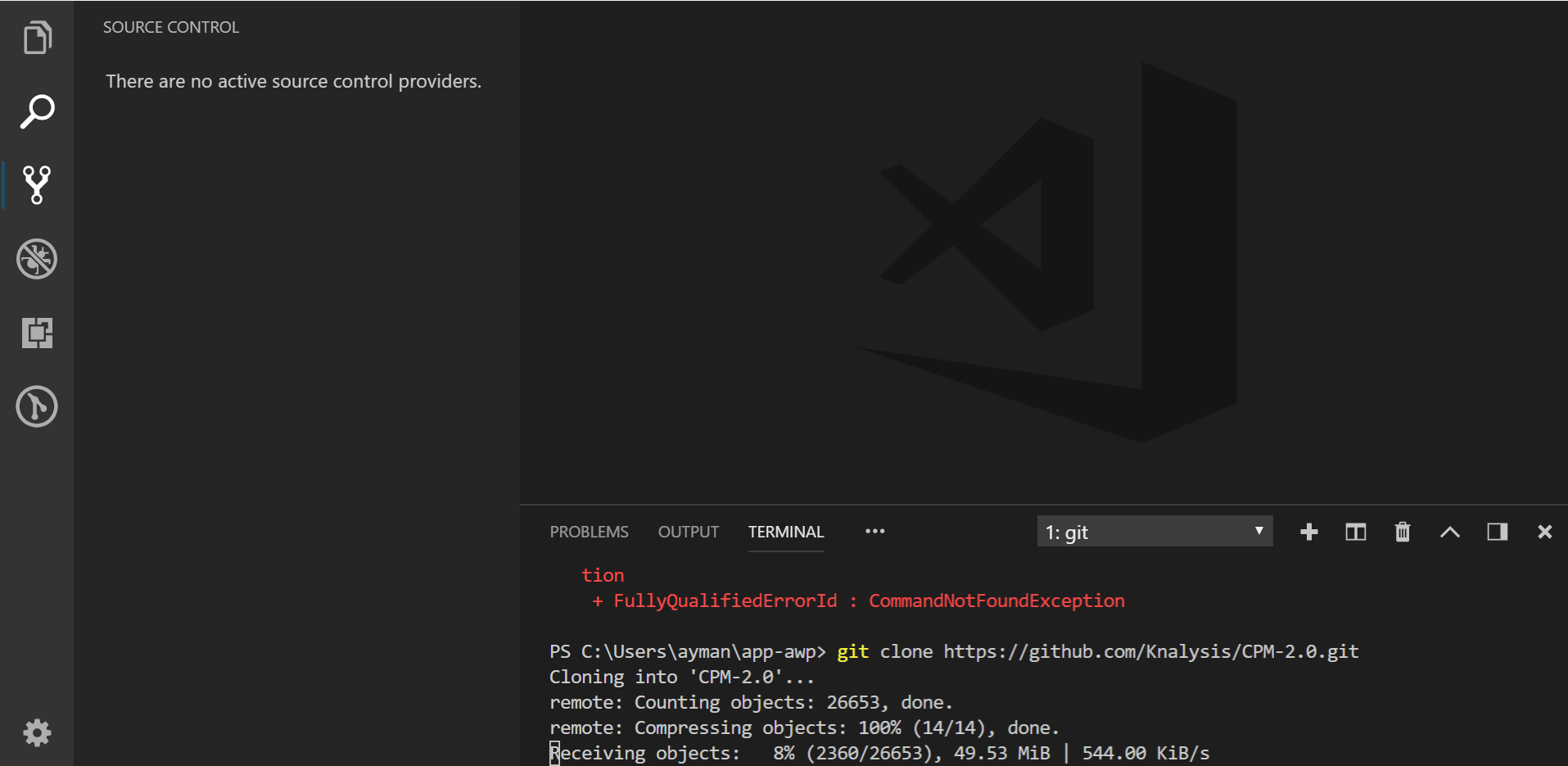 Source Control Empty · Issue #58821 · microsoft/vscode · GitHub