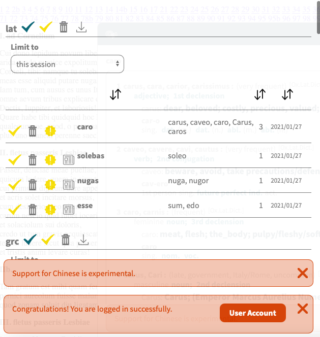 Wordlist Number Of Times Looked Up A Word After Login Set To 1 · Issue 628 · Alpheios Project