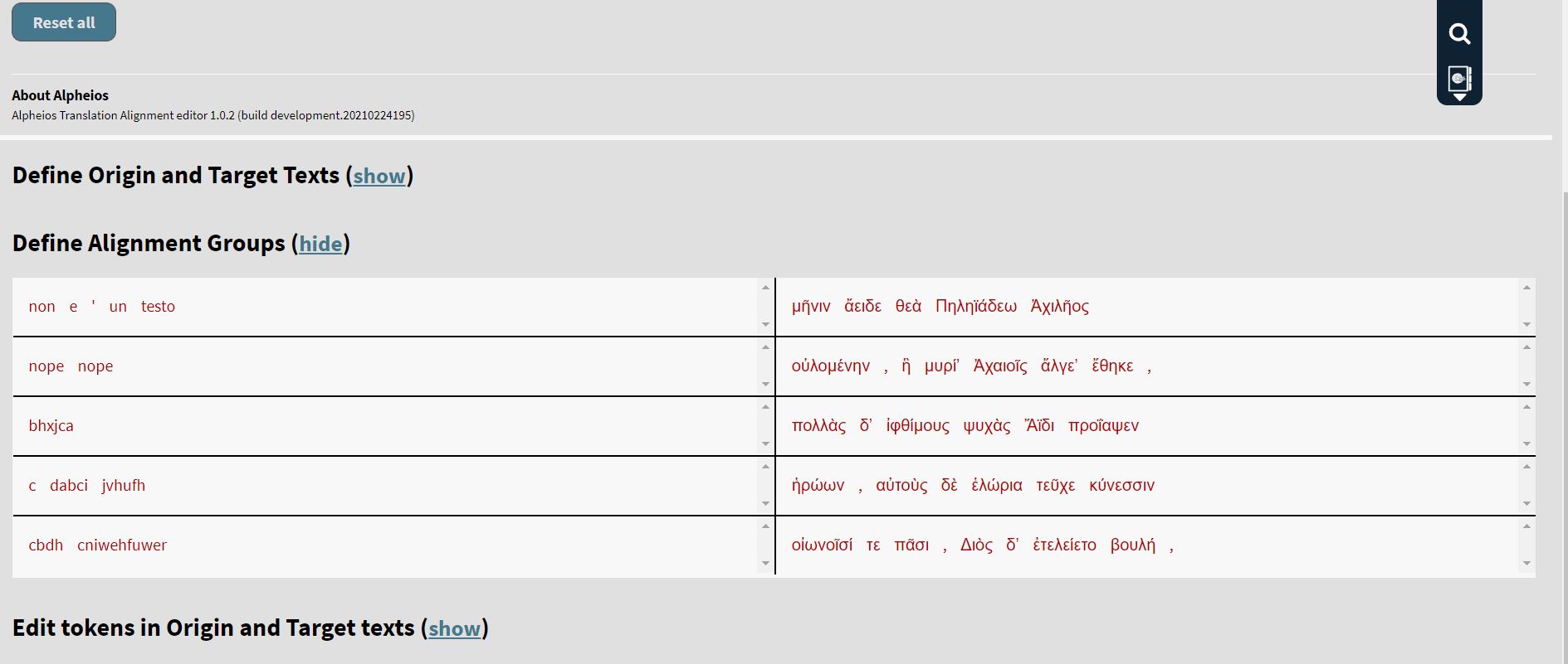 Text not visible in segment block · Issue #234 · alpheios-project/alignment-editor-new · GitHub