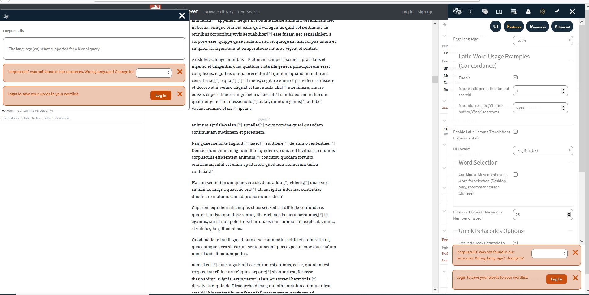 Add ability to define language of the text from the character's set · Issue #639 · alpheios ...
