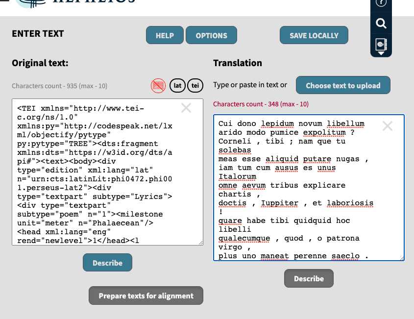 suppress chars count in TEI text · Issue #539 · alpheios-project/alignment-editor-new · GitHub
