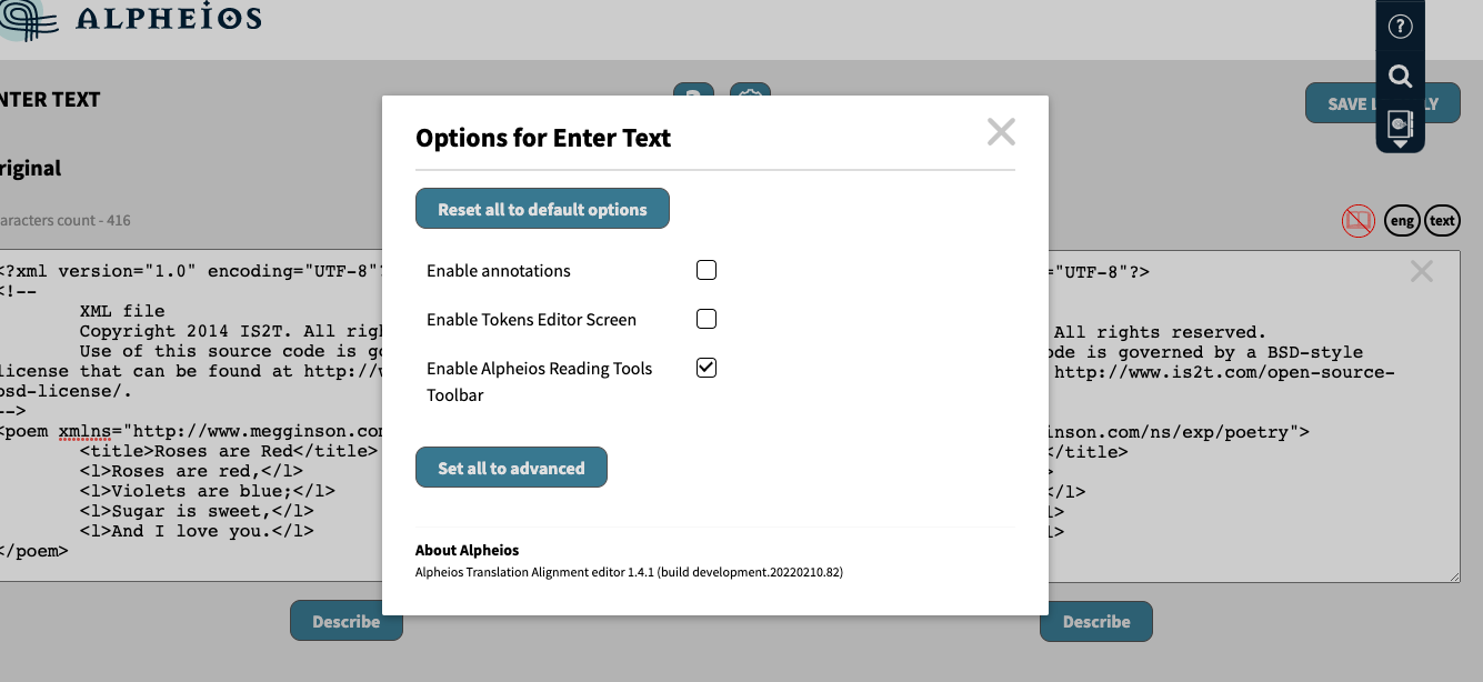 Add an option - Show/hide Alpheios Reading Tools · Issue #645 · alpheios-project/alignment ...