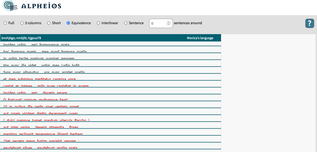 HTML output with singleline text in short, equivalence or sentence view · Issue #649 · alpheios ...