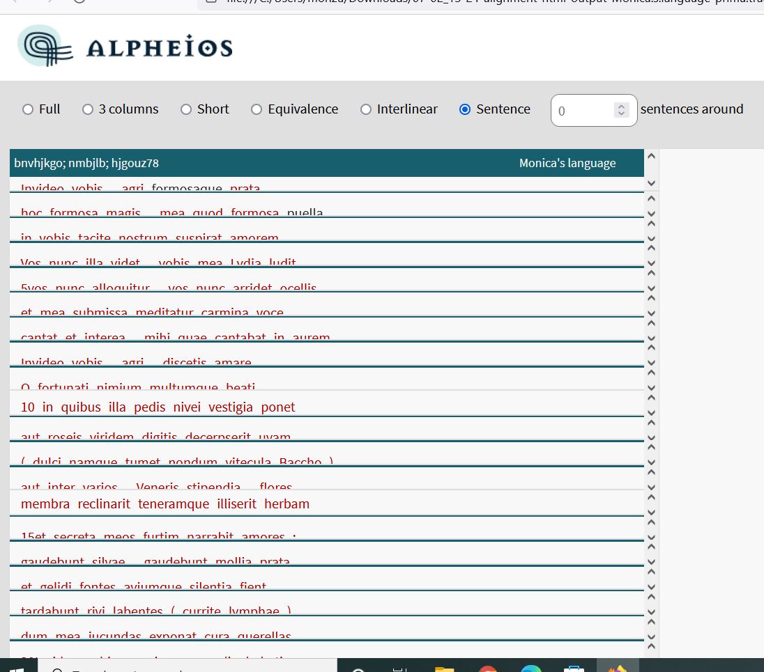 HTML output with singleline text in short, equivalence or sentence view · Issue #649 · alpheios ...