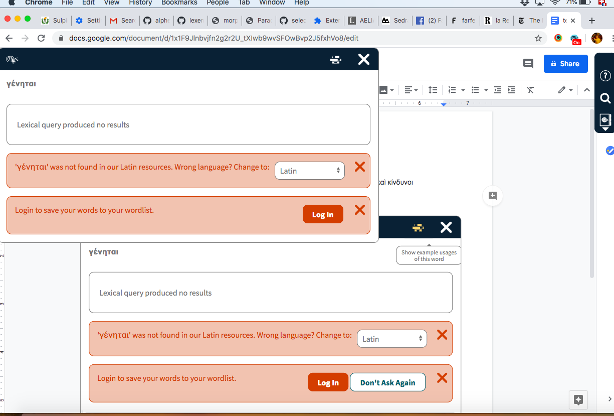two pop-ups generated in google docs · Issue #289 · alpheios-project/alpheios-core · GitHub