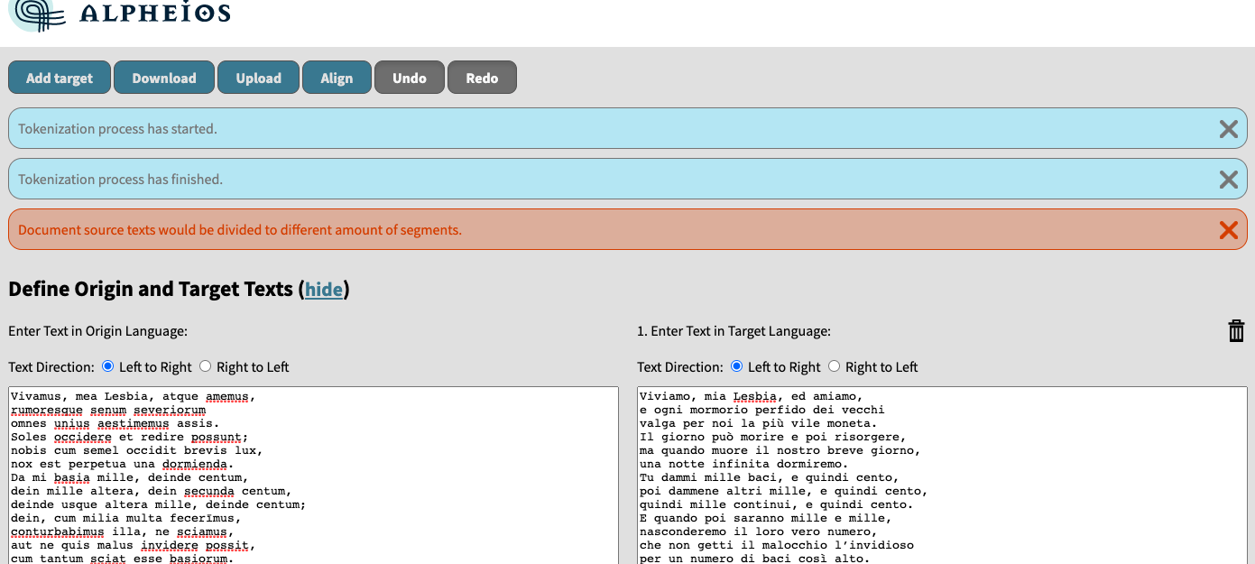 Message Should Provide More Information When Lines Are Different · Issue 56 · Alpheios Project