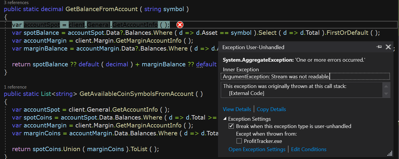 How to fix stream was not readable exception? · Issue #653 · JKorf/Binance.Net · GitHub