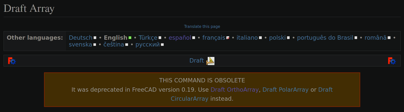 Draft → Array Tools · Issue 41 · Freecad Freecad Translations · Github