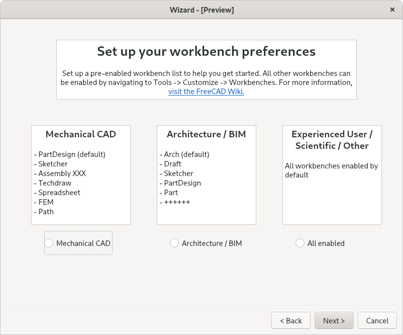 Add workbench icons to workbench configuration wizard page · Issue #8 · howie-j/freecad-wizard ...