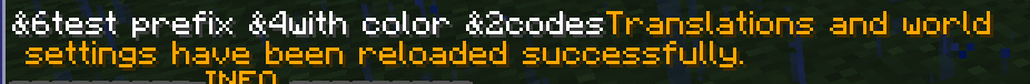 language configuration: "core.prefix" need "§" key for color codes ...
