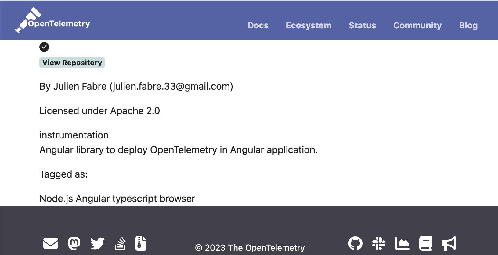 Registry: eliminate entry pages · Issue #2204 · open-telemetry/opentelemetry.io · GitHub
