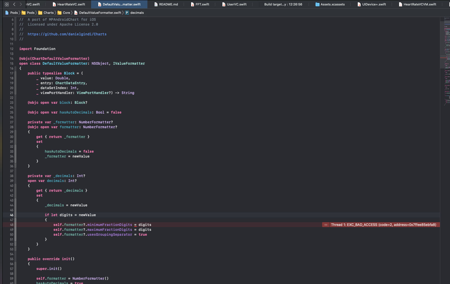 Error EXC_BAD_ACCESS · Issue #4607 · ChartsOrg/Charts · GitHub