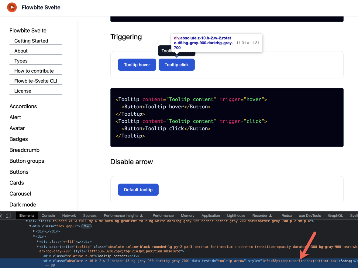 Tooltip style rendering `undefined` · Issue #200 · themesberg/flowbite-svelte · GitHub