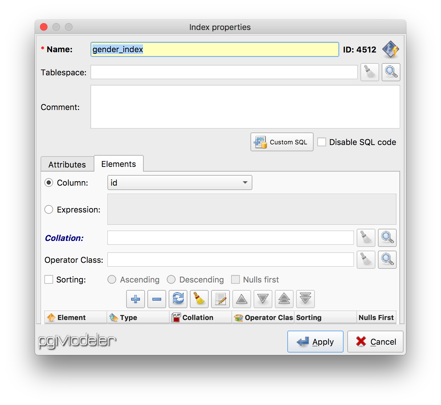 Cannot see row listing in Index properties · Issue #1101 · pgmodeler/pgmodeler · GitHub