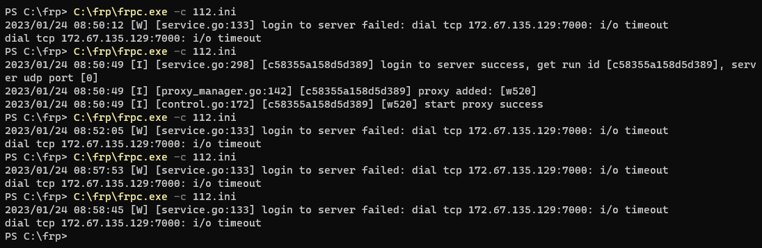 使用cloudflare给内网某台电脑开了7000端口和7500。7500可以直接访问，但是7000端口始终无法用客户端连接 · Issue #3268 · fatedier/frp · GitHub