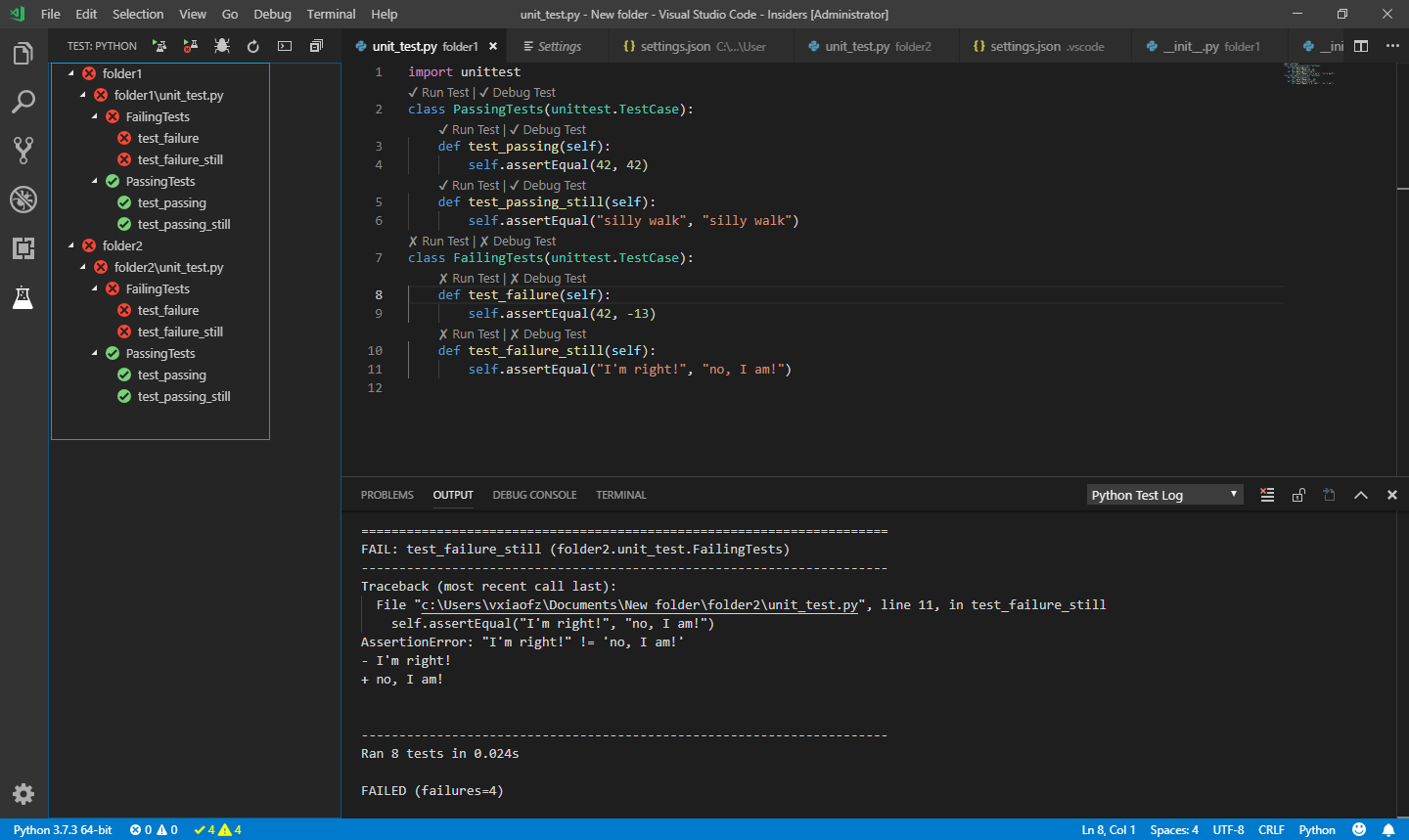 No Test Info Shown On Test Panel · Issue 5401 · Microsoftvscode Python · Github