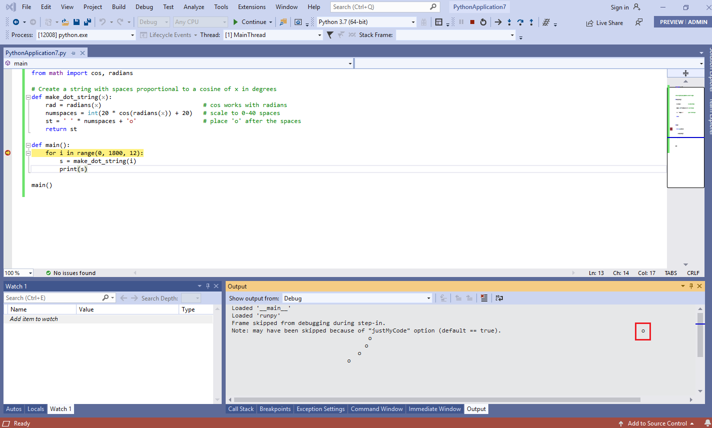 The first output is incorrect in "Output->Debug" when press F11 · Issue ...