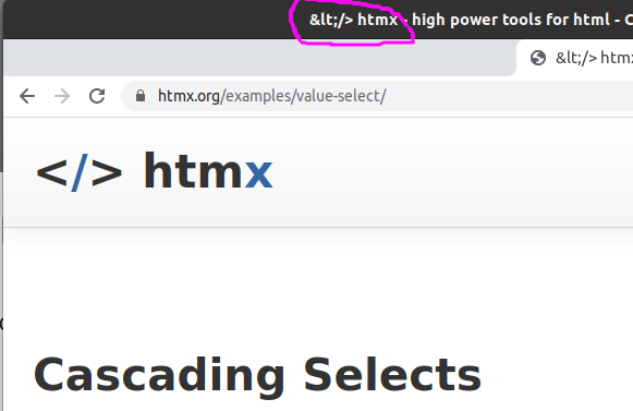 Title of htmx.org is broken · Issue #486 · bigskysoftware/htmx · GitHub