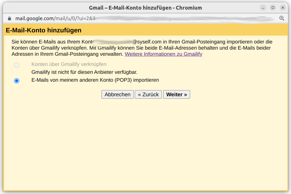 Gmail As Mail User Agent For Mailcow Server Gmailify · Issue 5277 · Mailcowmailcow