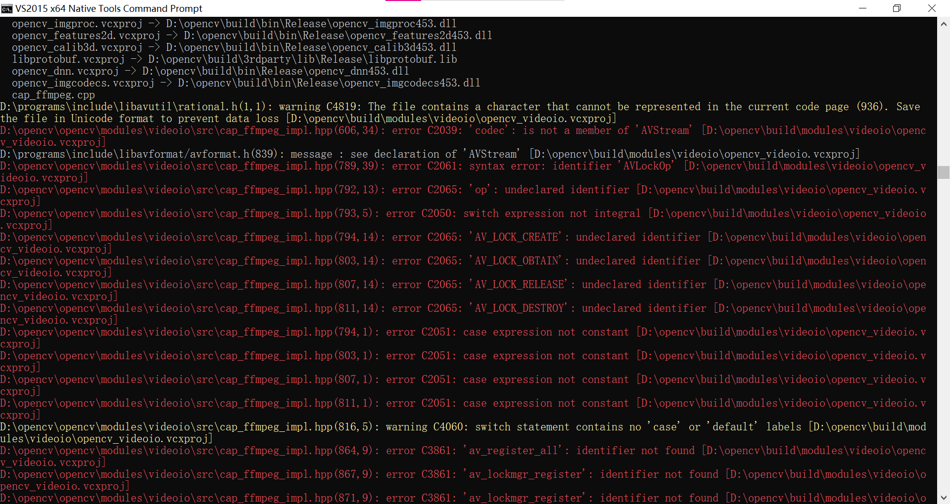 videoio: build issues with upcoming FFmpeg 5.0 · Issue #20147 · opencv/opencv · GitHub