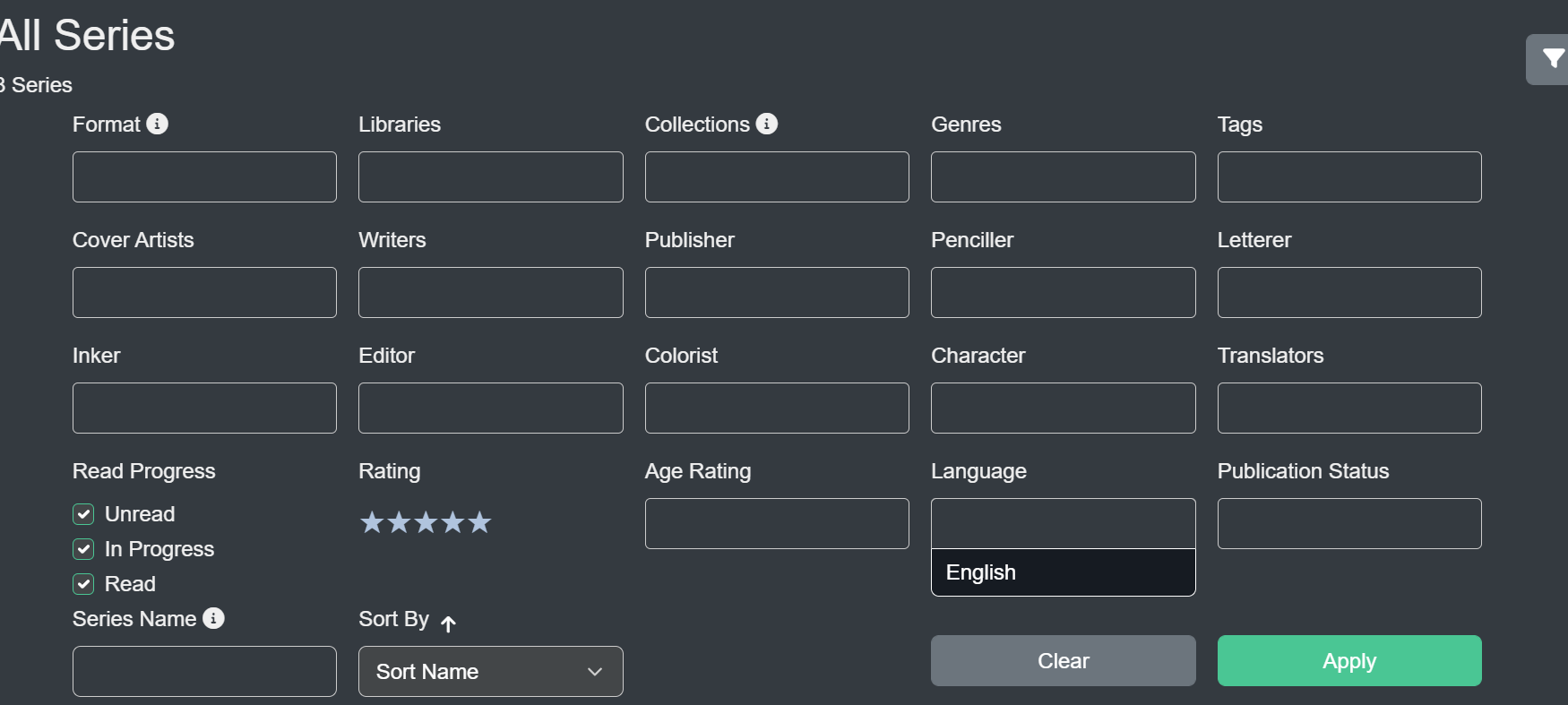 List all available languages only works when select a library · Issue #1501 · Kareadita/Kavita ...