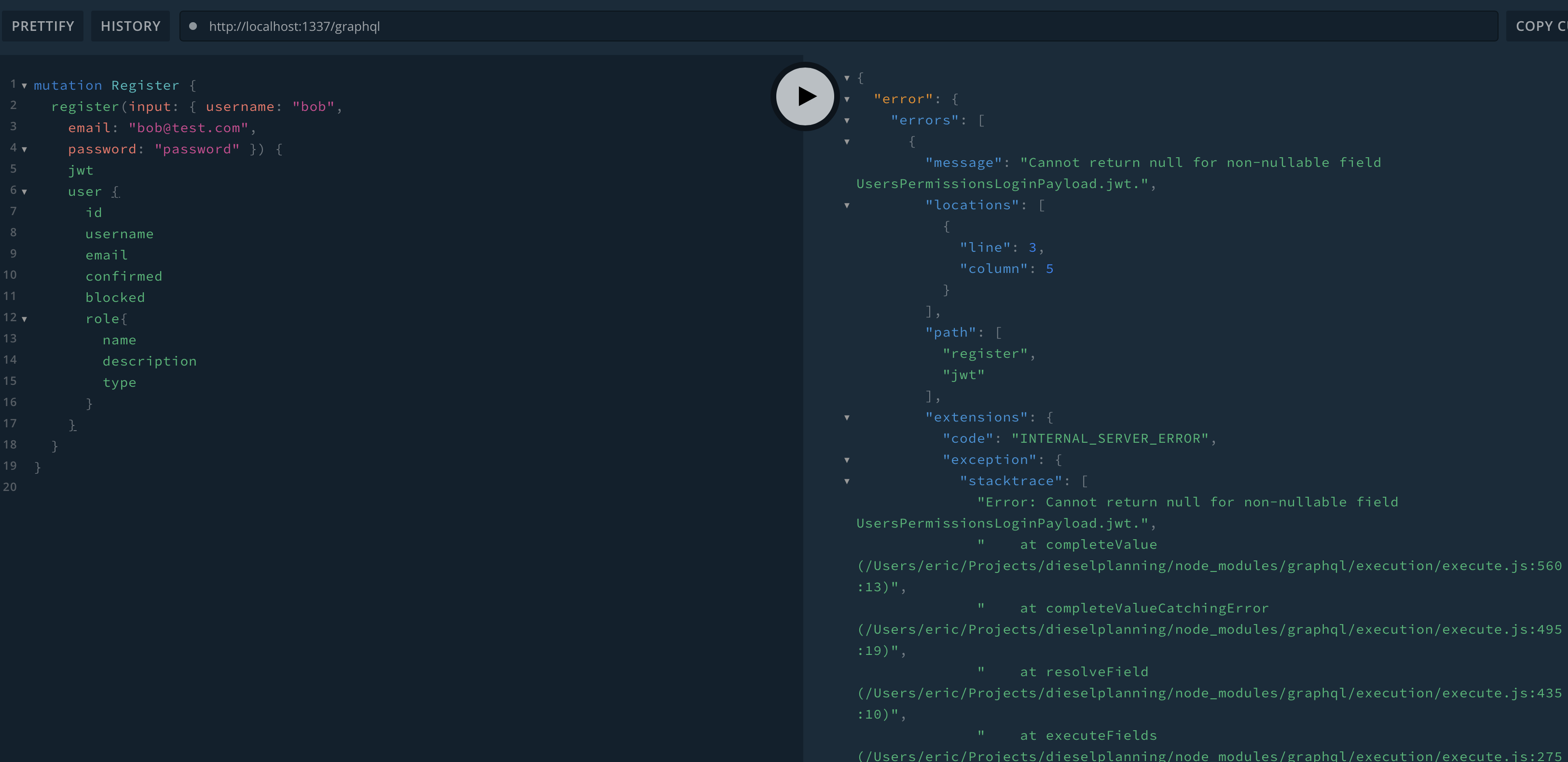 Registering a user twice via GraphQL gives misleading error · Issue #5549 · strapi/strapi · GitHub