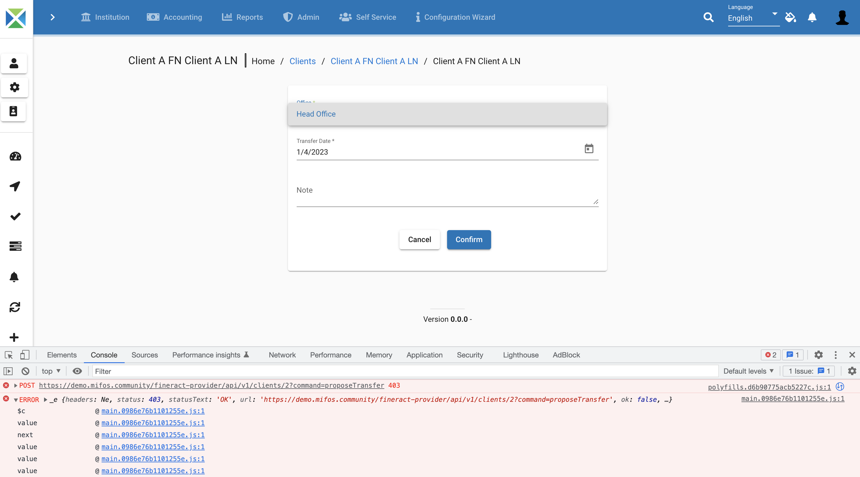 No way to refresh on Transfer Client: Office field if office created in another tab/window ...