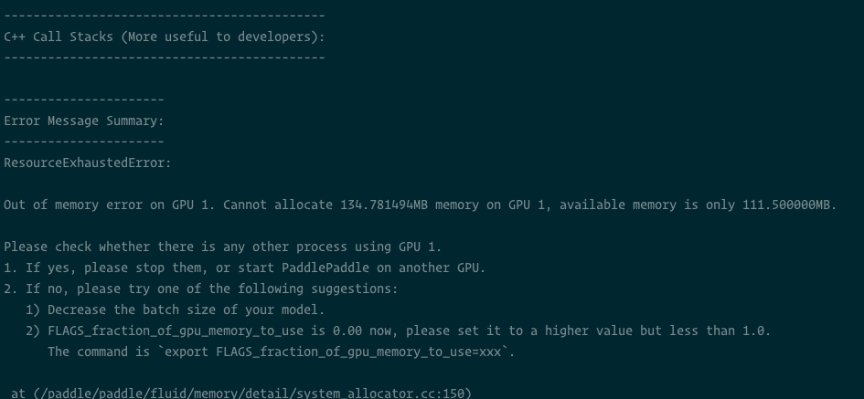 serving OOM · Issue #851 · PaddlePaddle/Serving · GitHub