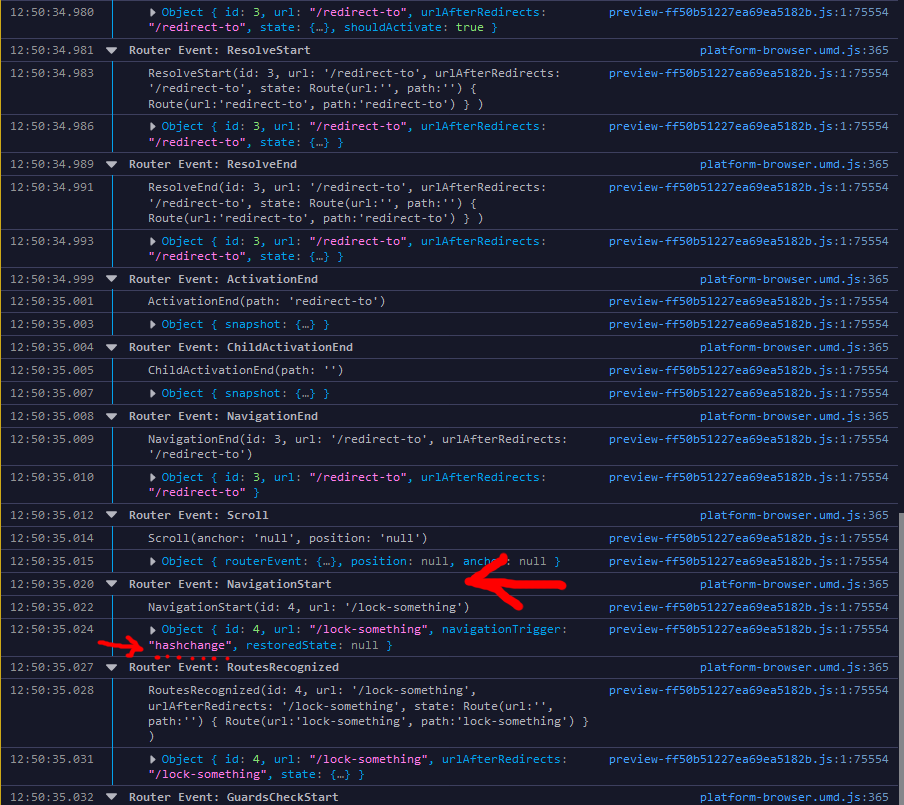 Changing the URI in the browser directly will fire guards and resolvers ... Changing the URI in the browser directly will fire guards and resolvers ...