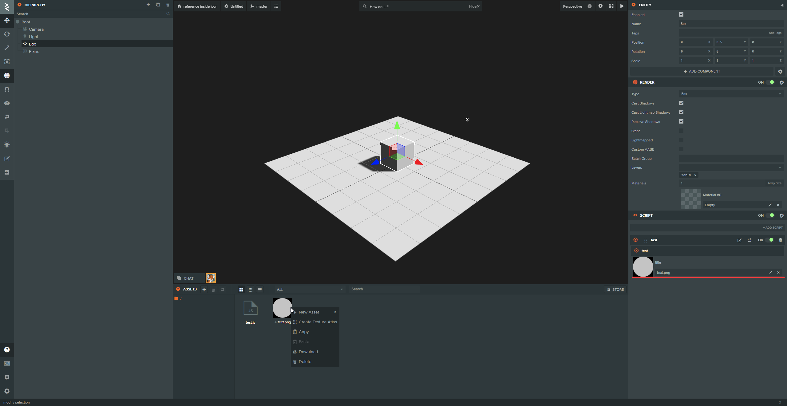 Can T See Asset References If Inside Script Json Attribute · Issue 681 · Playcanvas Editor · Github
