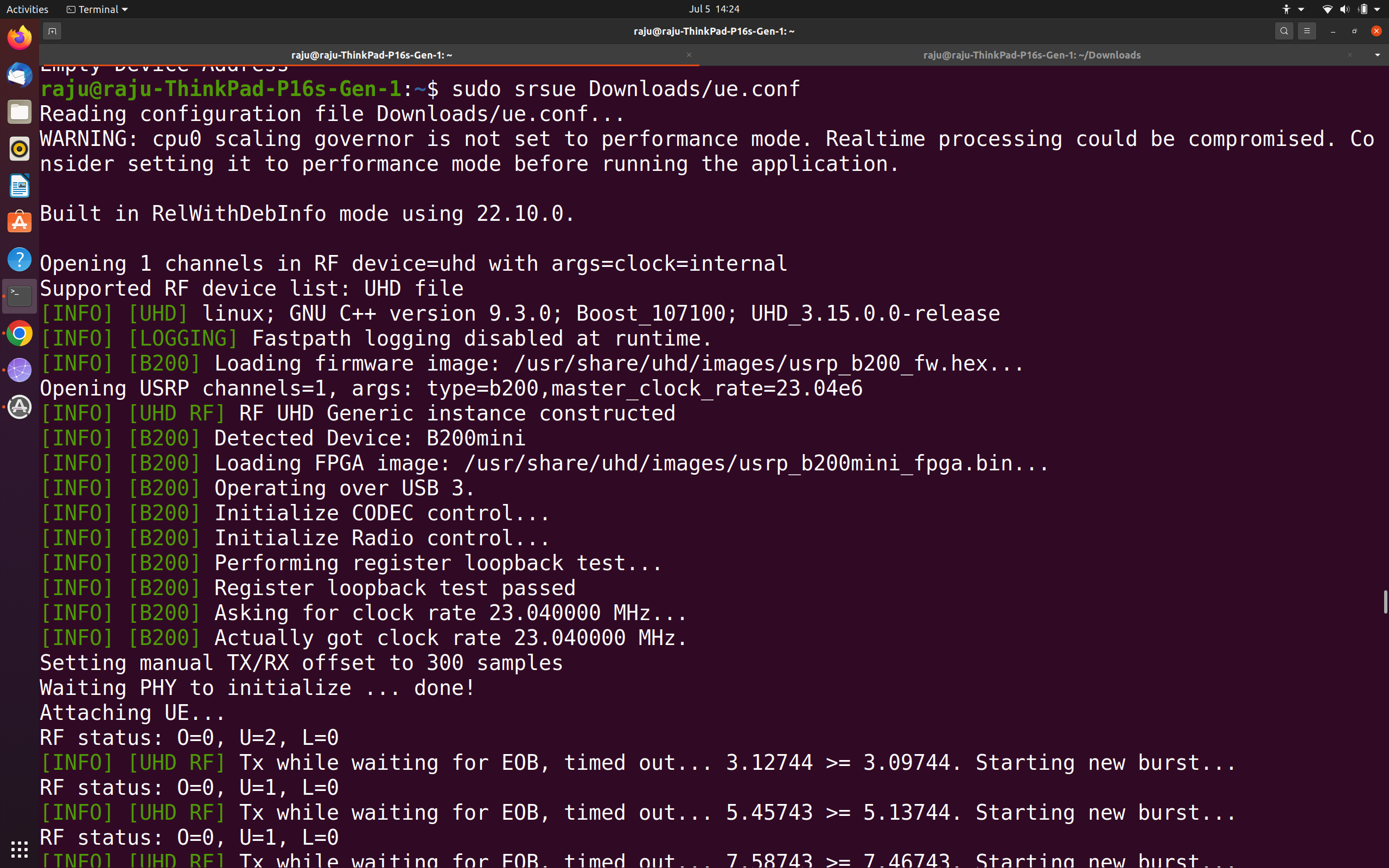 Unable to connect srsue to gnodeb · srsran srsRAN_Project · Discussion #112 · GitHub