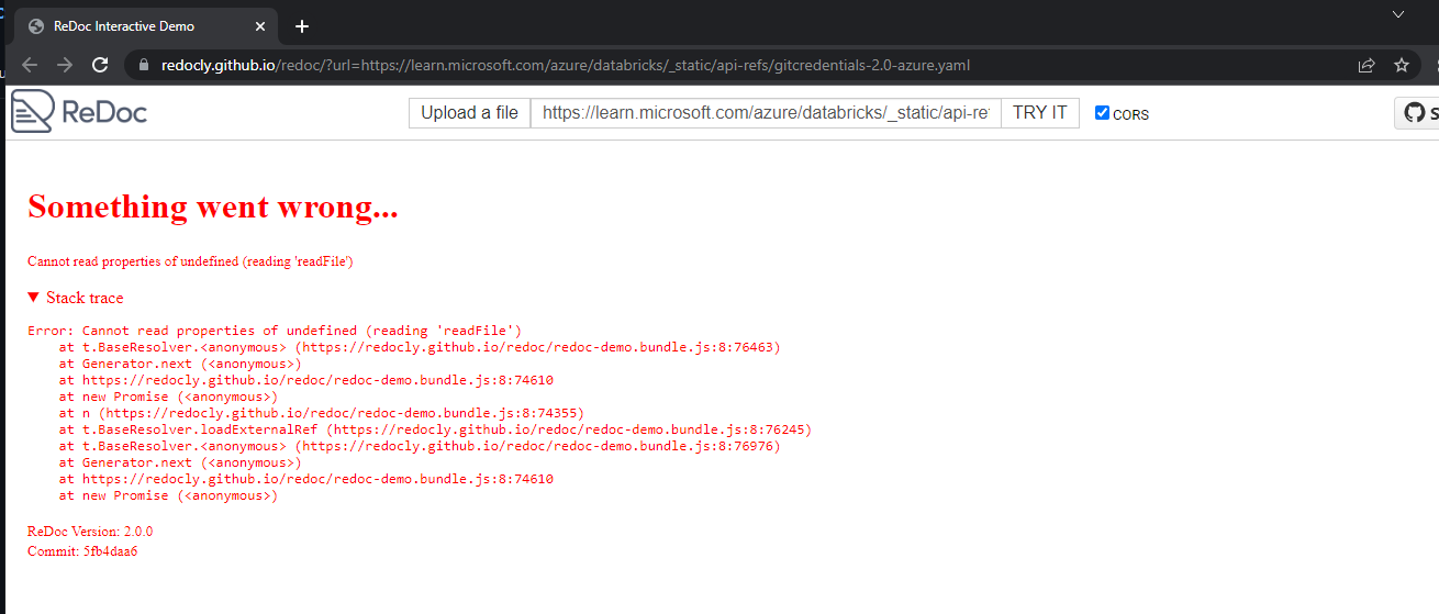 "View in Redocly" link is broken · Issue #102092 · MicrosoftDocs/azure-docs · GitHub
