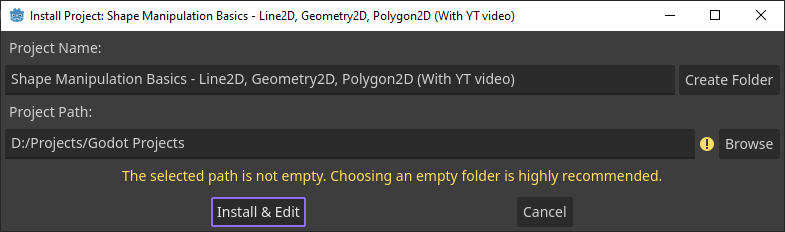 Install Project popup's child controls reset their layout after changing project path, but the ...