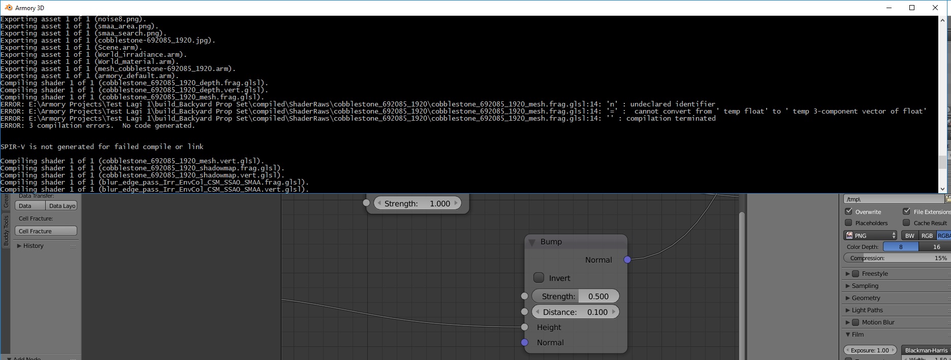 Bump node causes build failed · Issue #322 · armory3d/armory · GitHub