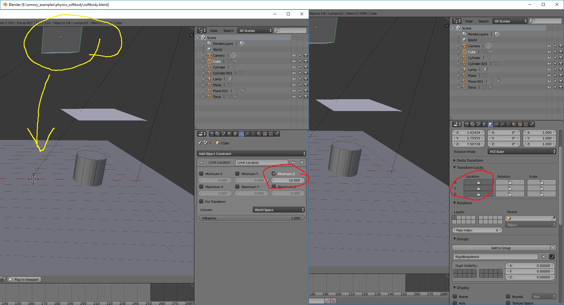 Armory does not respect Object Constraint and Transform Locks options · Issue #327 · armory3d ...