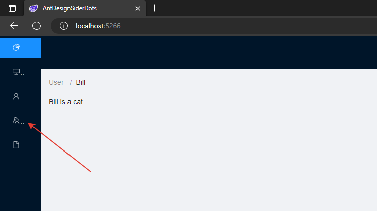 [Sider, Menu] Launched app shows three dots on items in collapsed menu · ant-design-blazor ant ...