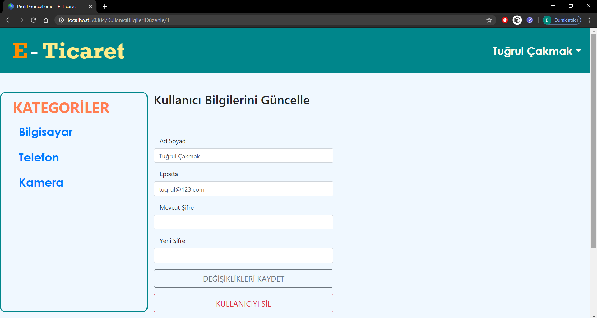 GitHub - emresahin9/E-Ticaret
