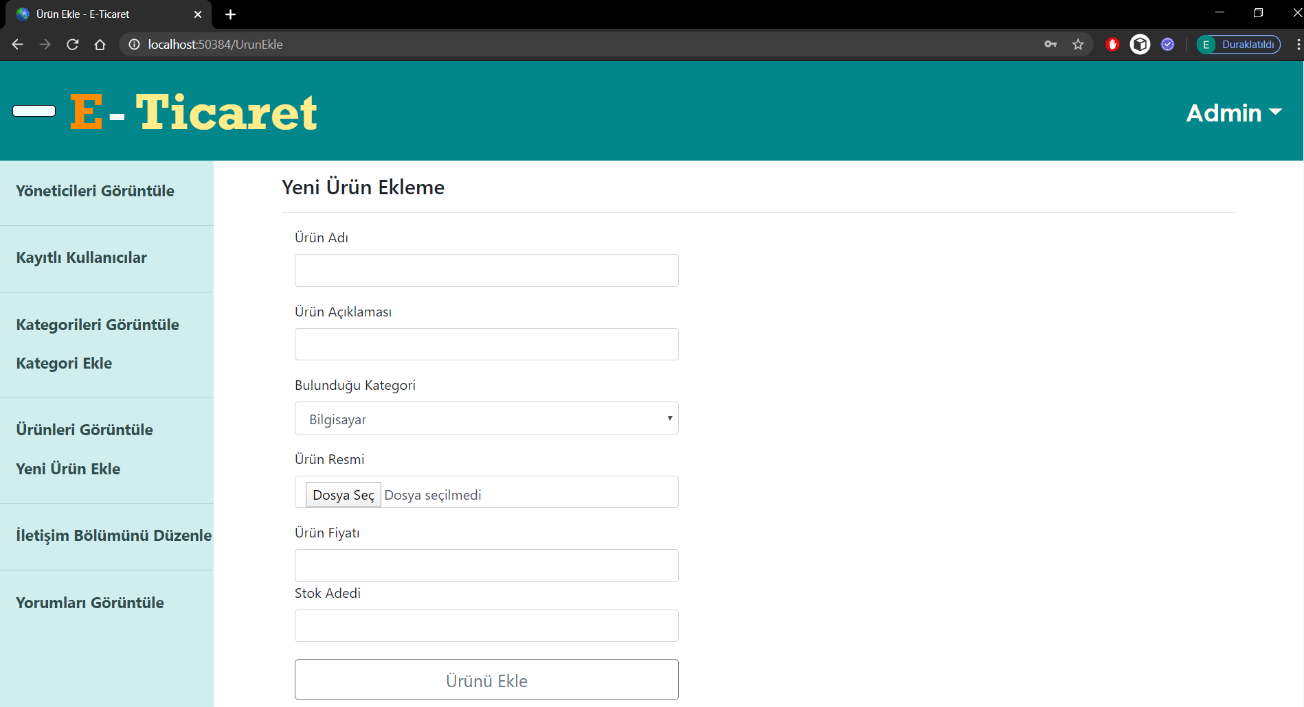 GitHub - emresahin9/E-Ticaret