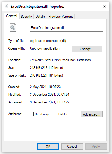 ExcelDNA.Integration 1.5.1-rc3 - "stomped PECompilation timestamp" warning by VirusTotal · Issue ...
