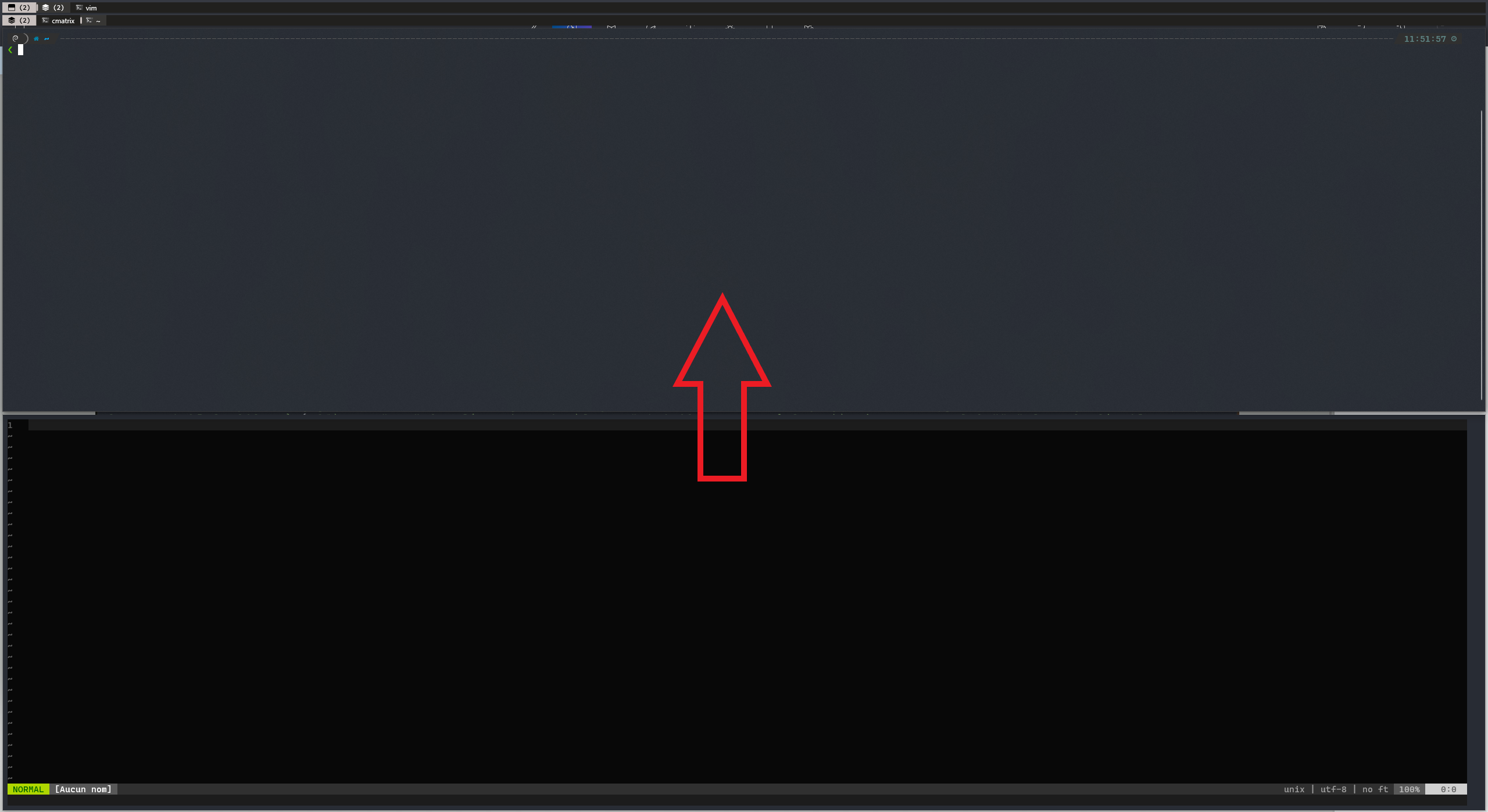 Changing focus from a container to an adjacent one should stick to the already visible window ...