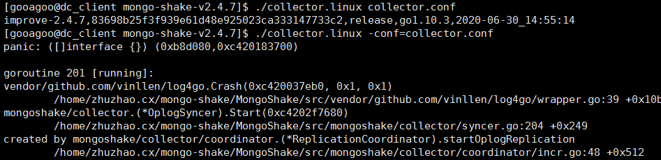 增量场景下的权限问题以及相应的报错信息不明显 · Issue #385 · alibaba/MongoShake · GitHub